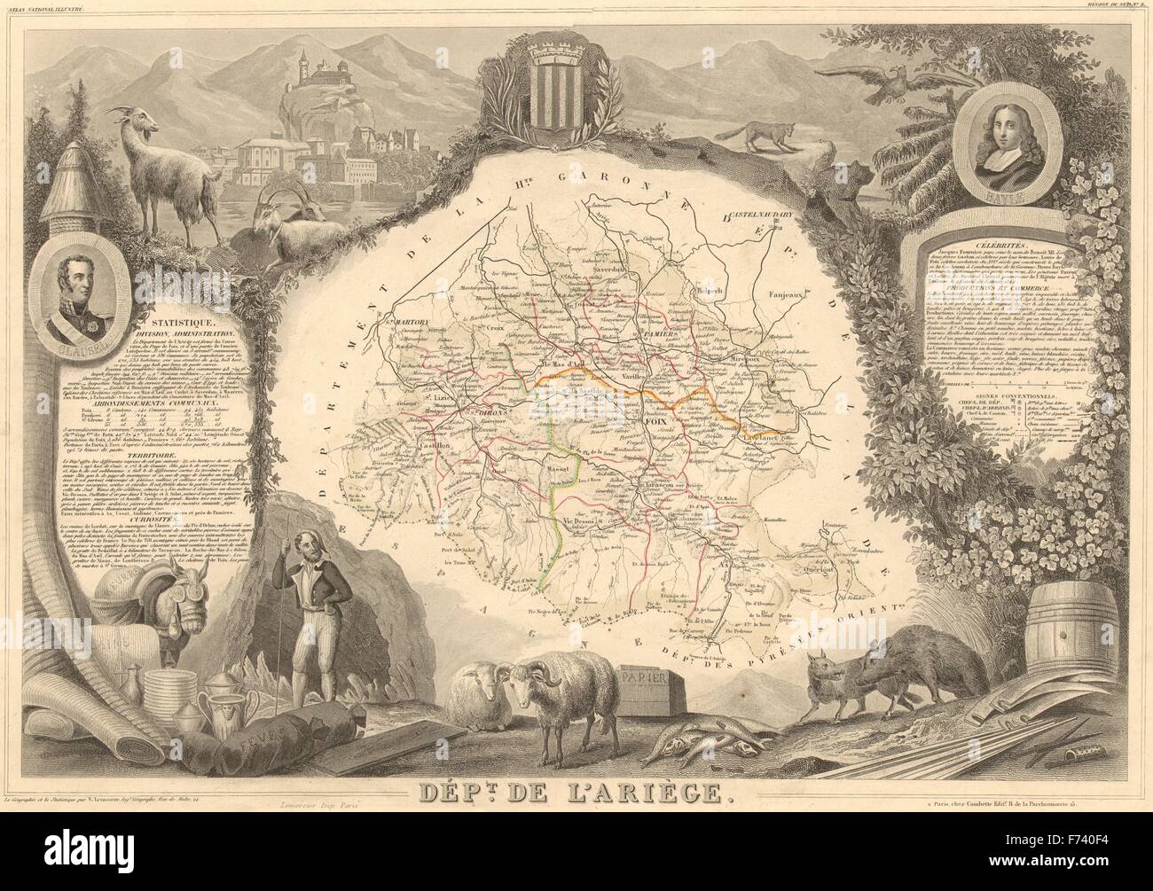 Map of ariege hi-res stock photography and images - Alamy