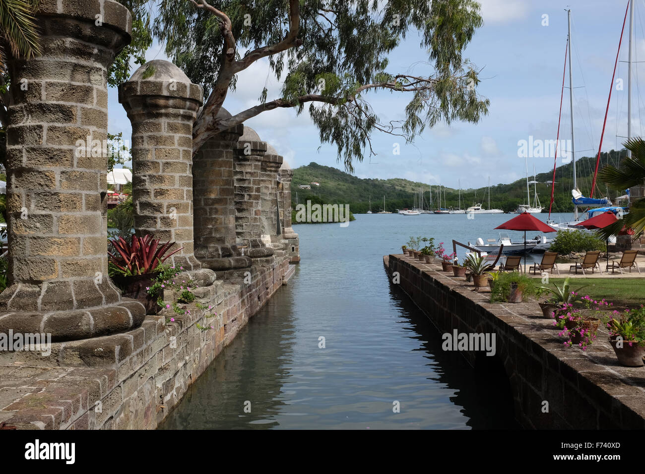 Nelson Dockyard part of the Nelsons dockyard national park in Antigua ...
