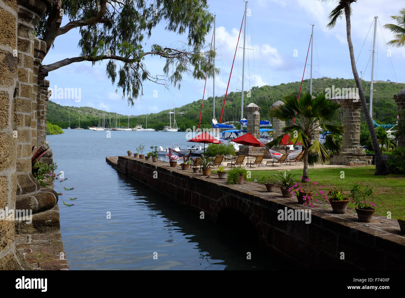 Nelson Dockyard part of the Nelsons dockyard national park in Antigua ...