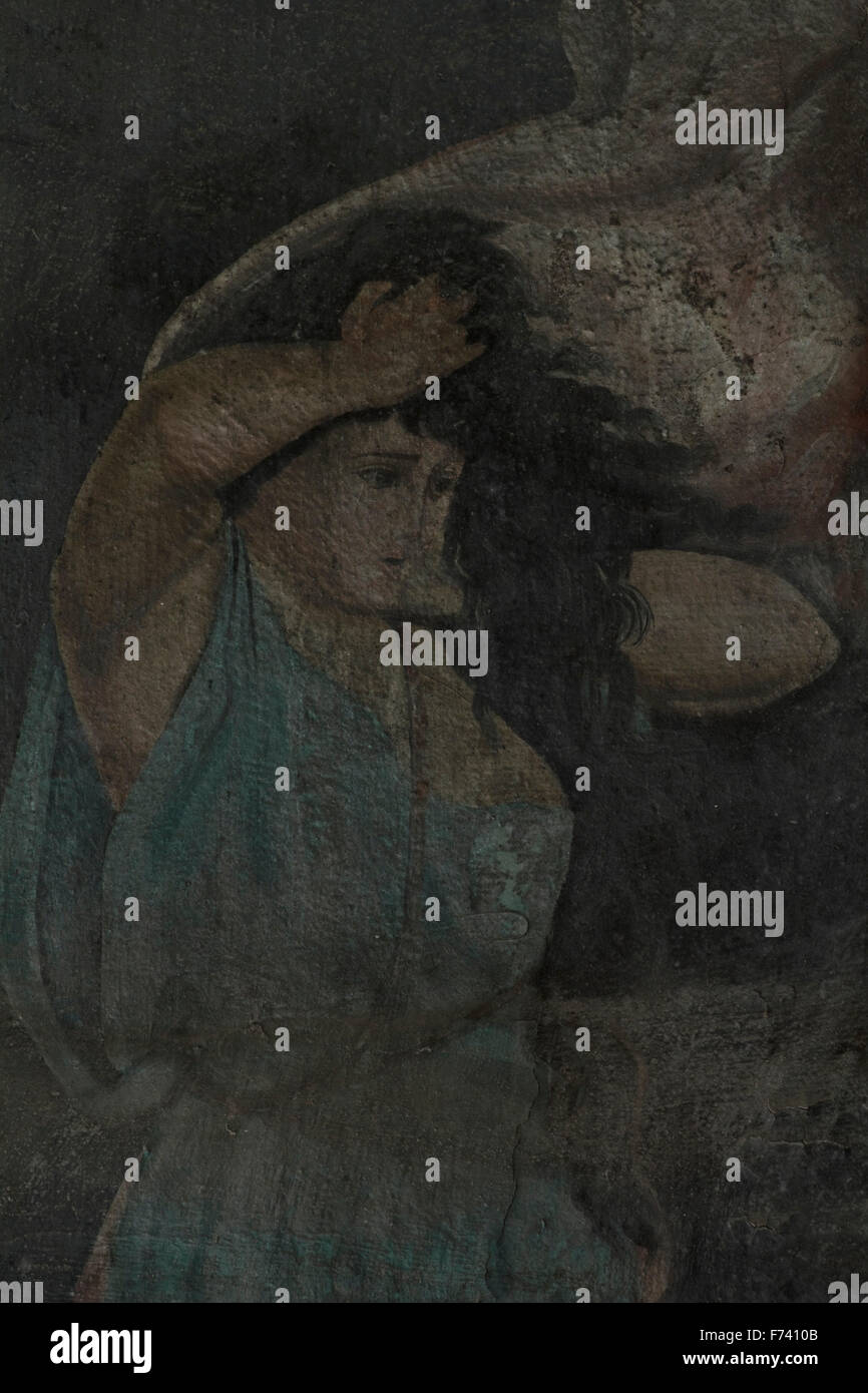 'Hero and Leander' wallpainting details of Hero's emotional state when ...