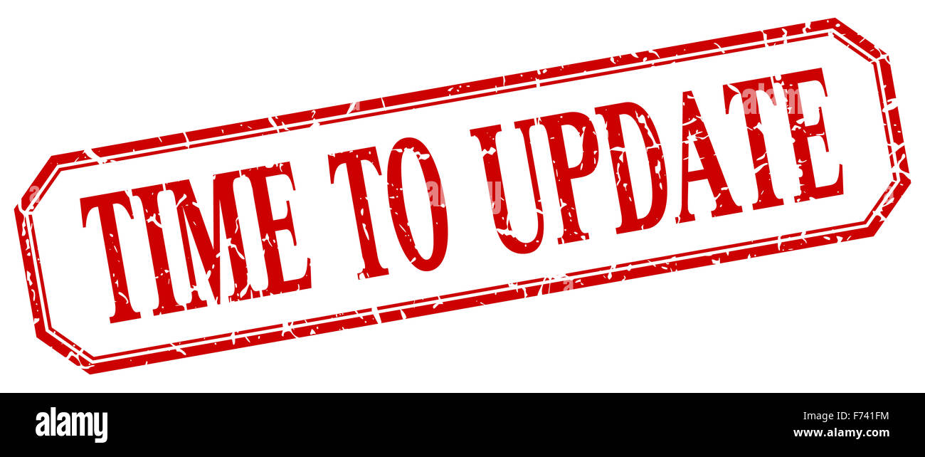 Time update stamp label hi-res stock photography and images - Alamy