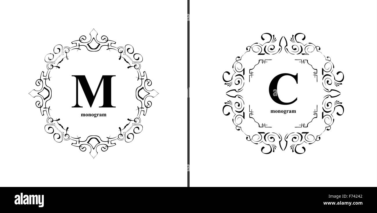 Elegant monogram design template Stock Vector Image & Art - Alamy