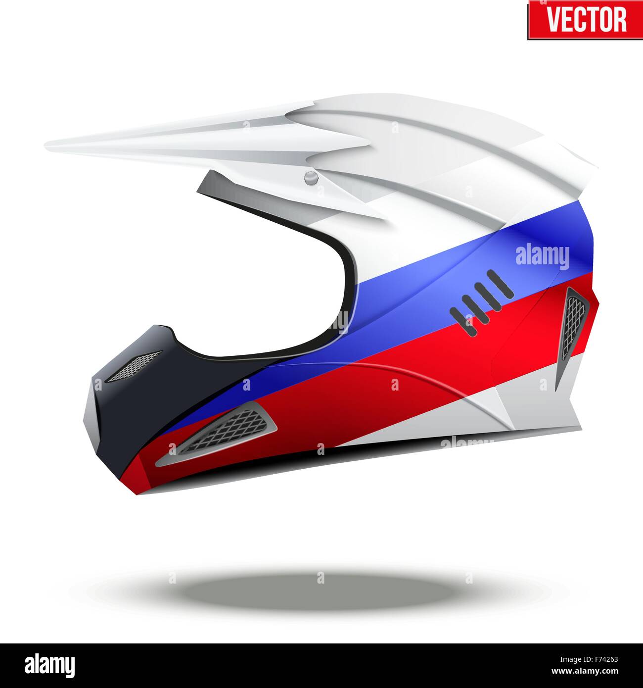 Original Motorcycle Helmets with flag. Extreme enduro motocross style ...