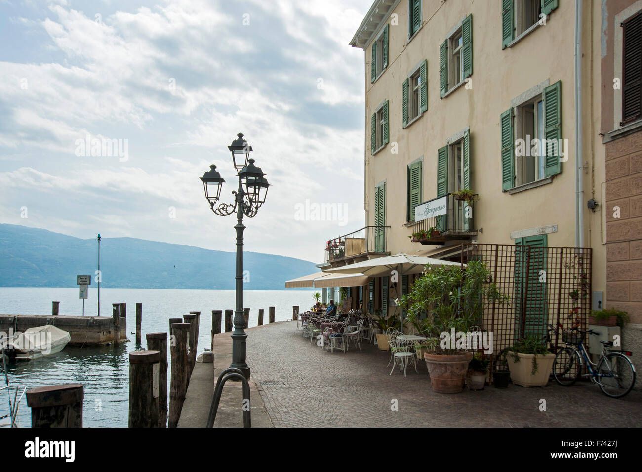 Hotel "Albergo Gargnano", at Gargnano, Lago di Garda, Italy Stock Photo ...
