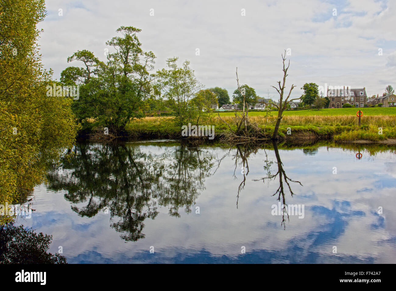 Reflections on the River Teith at Callander Stock Photo - Alamy