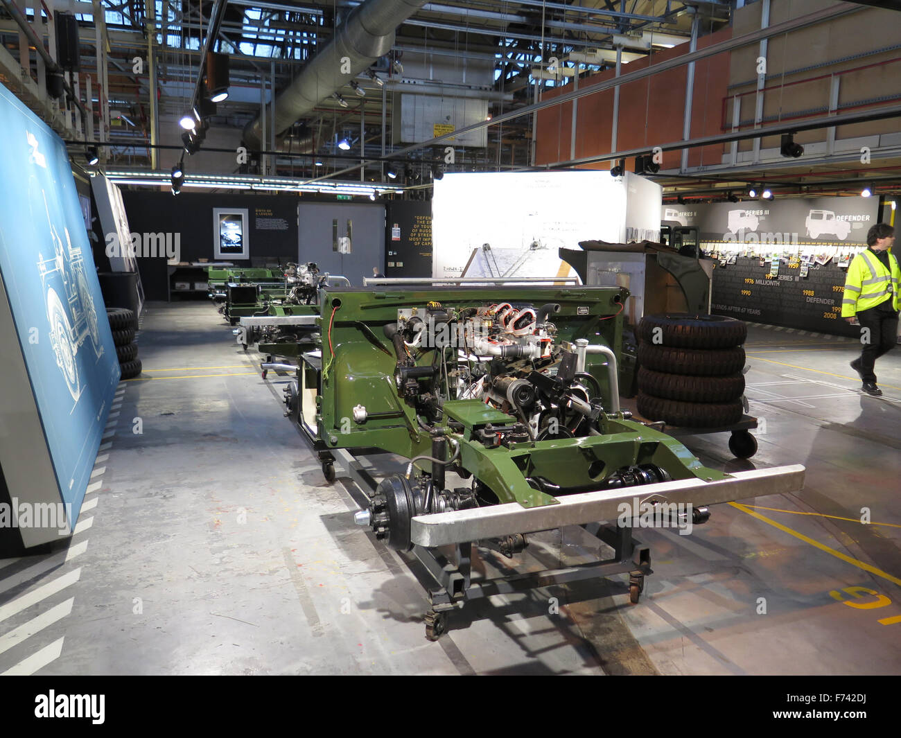 Land Rover Defender Heritage Exhibition at JLR, Solihull Stock Photo ...