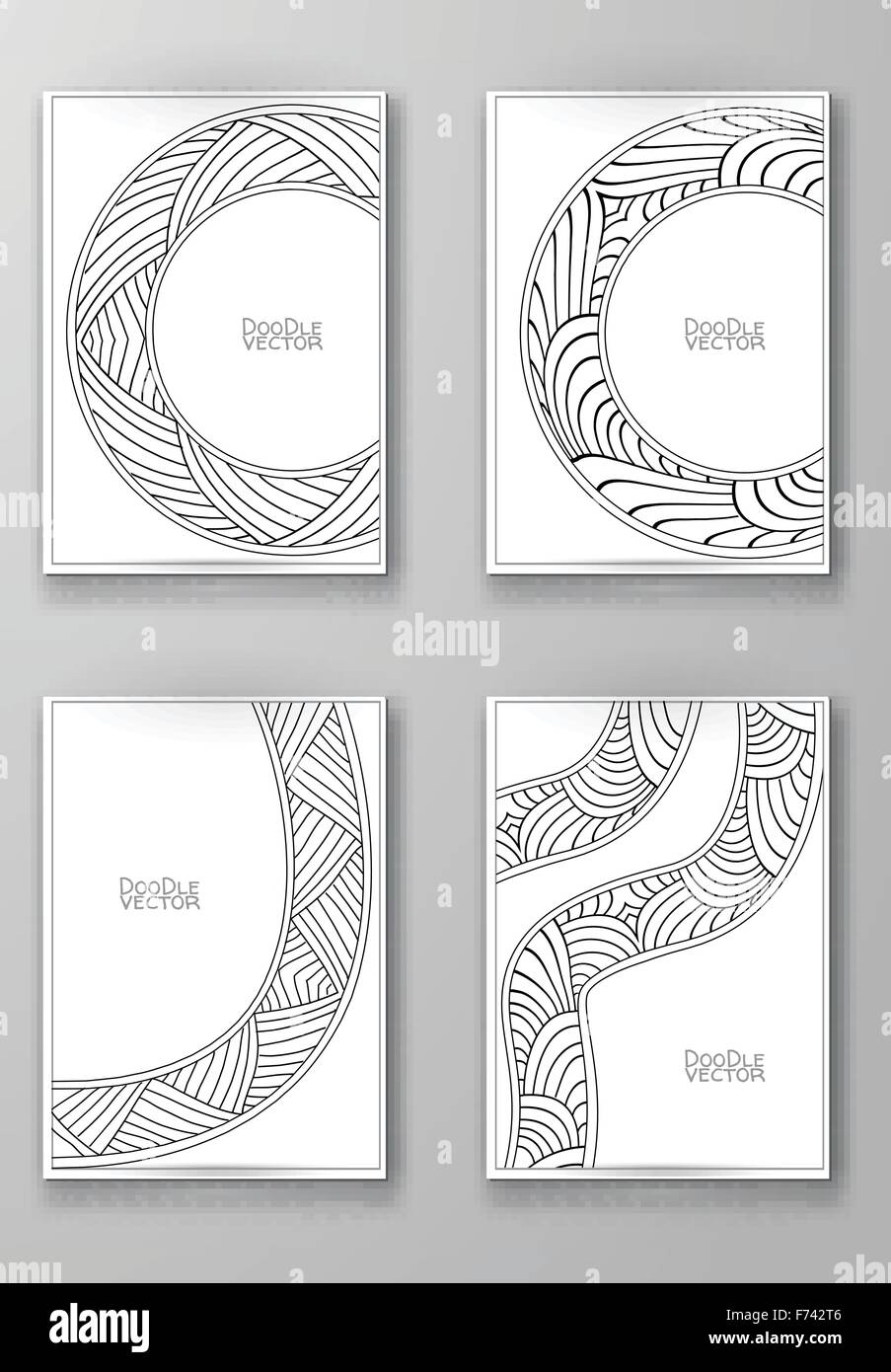 Brochure with Hand Drawn Doodle Border Stock Vector Image & Art - Alamy