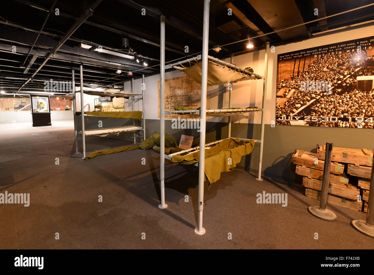 Museum rooms on the Queen Mary Stock Photo - Alamy