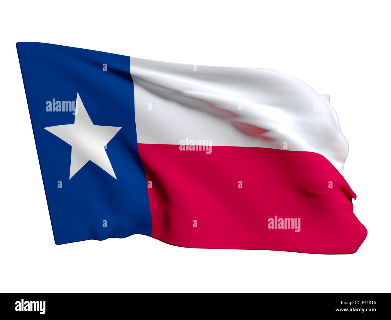 3d rendering of a Texas flag on a white background Stock Photo - Alamy