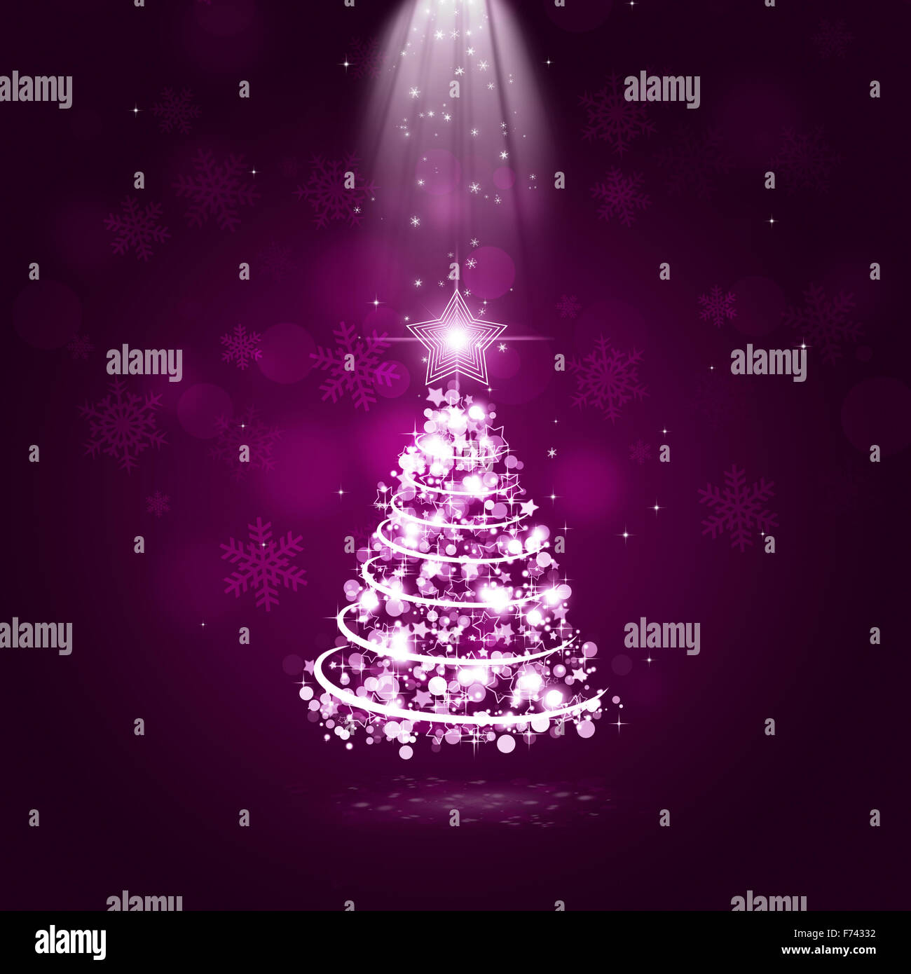 abstract christmas holiday background with tree and lights Stock Photo ...