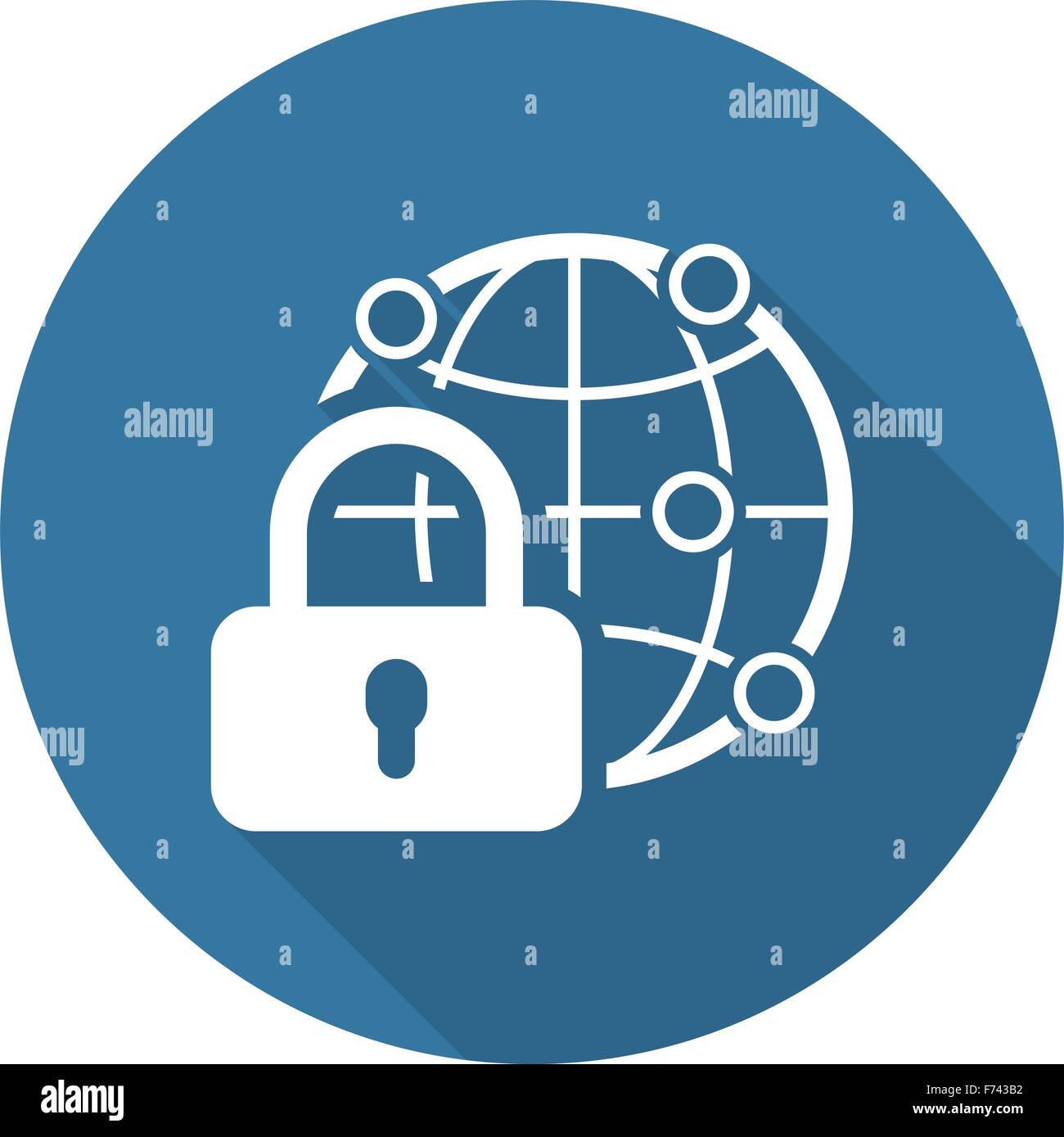 Global Security Icon. Flat Design Stock Vector Image & Art - Alamy