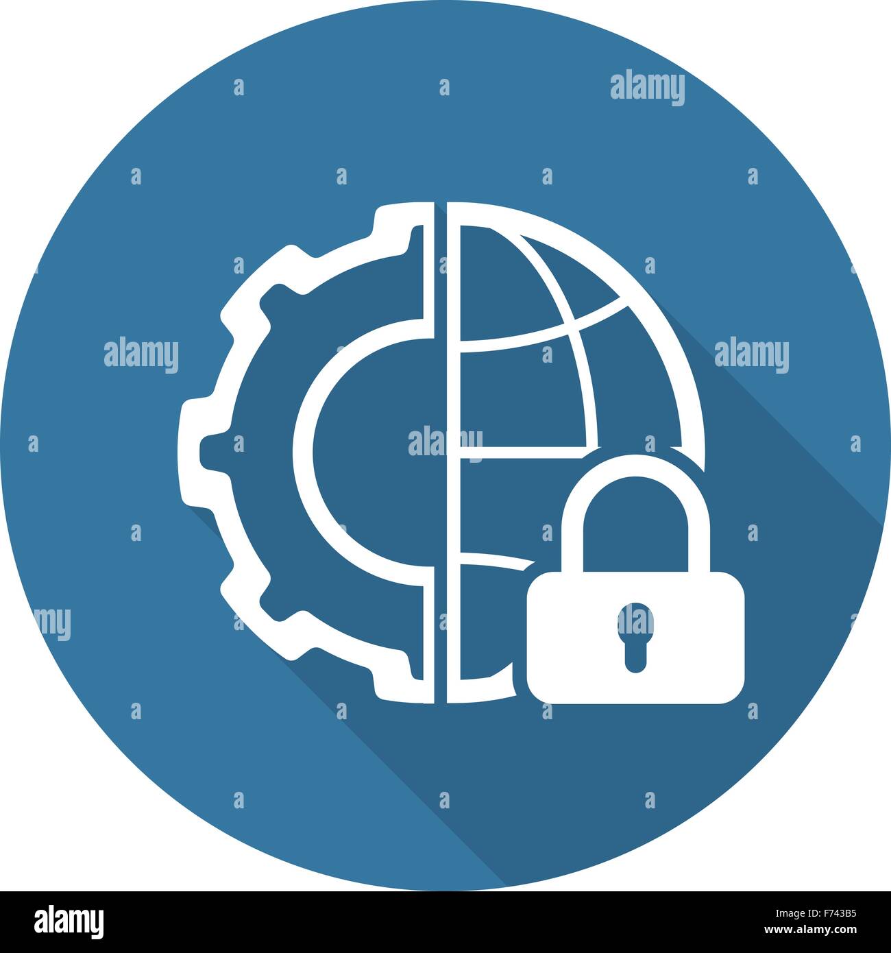 Global Security Icon. Flat Design Stock Vector Image & Art - Alamy