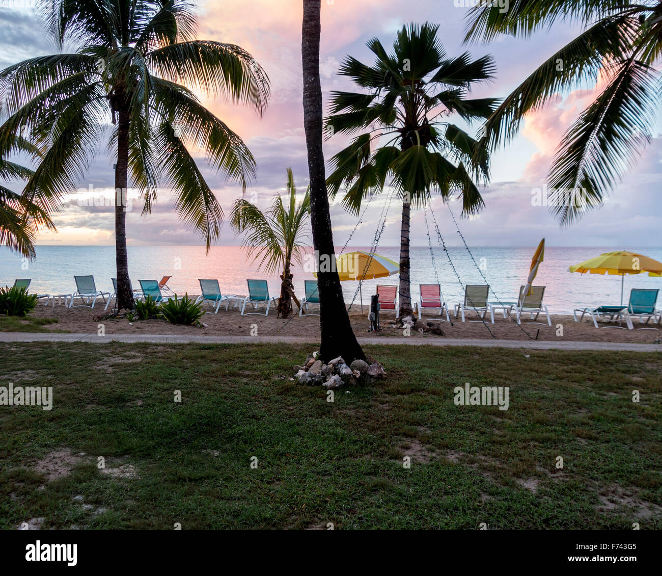 A beautiful pastel unset view from a resort on the west end of St ...