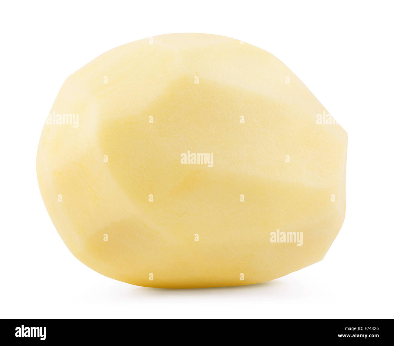 Raw peeled potatoes isolated on white background. Clipping Path Stock ...