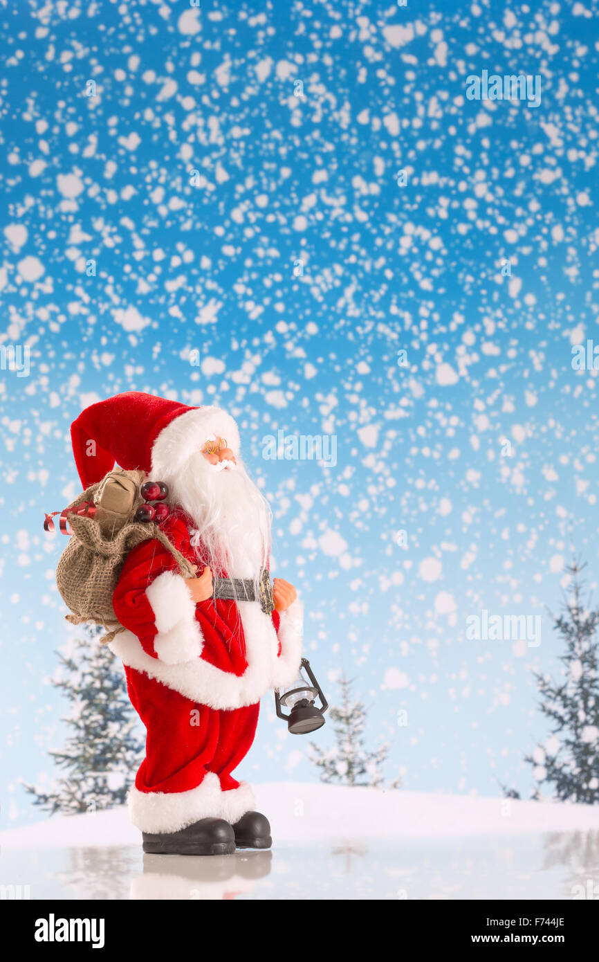 Santa Claus on the snow Stock Photo - Alamy