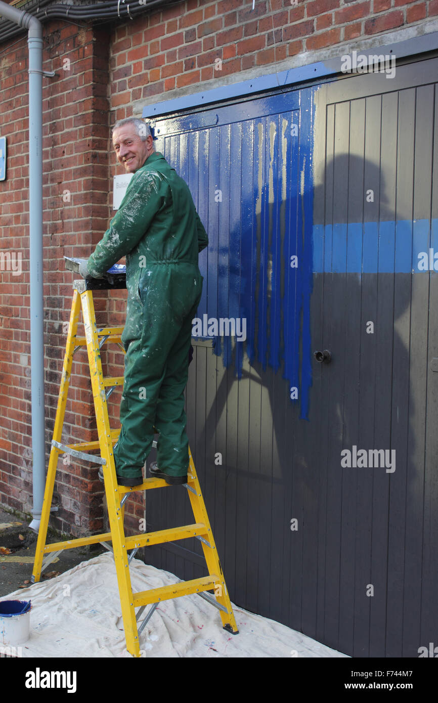 A painter at work Stock Photo - Alamy