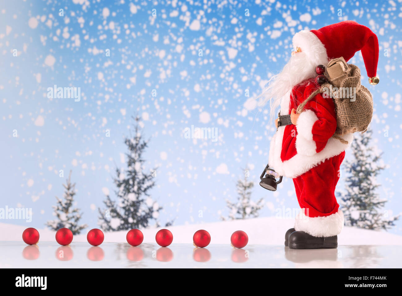 Santa Claus on the snow Stock Photo - Alamy