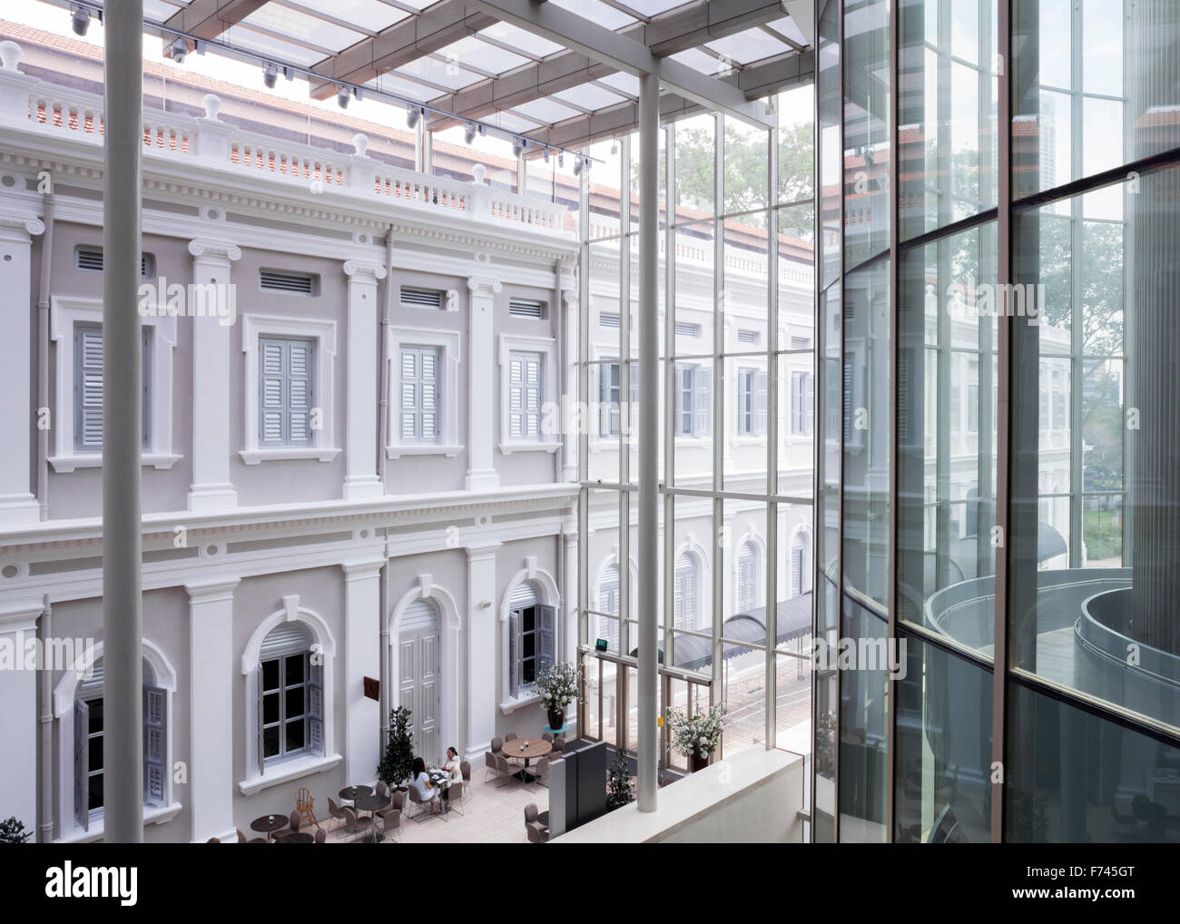 Modern extension to National Museum of Singapore, 2005, by W Architects ...