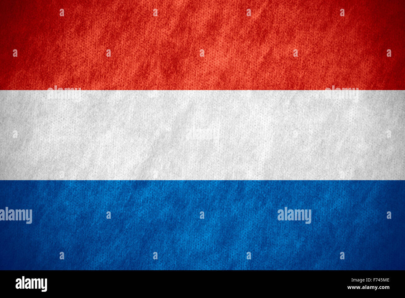 flag of Holland or Dutch banner on canvas texture, the Netherlands ...
