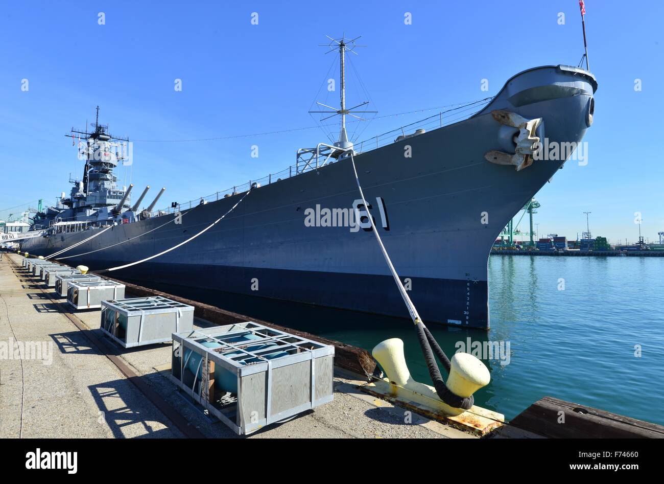 Uss iowa at anchor hi-res stock photography and images - Alamy