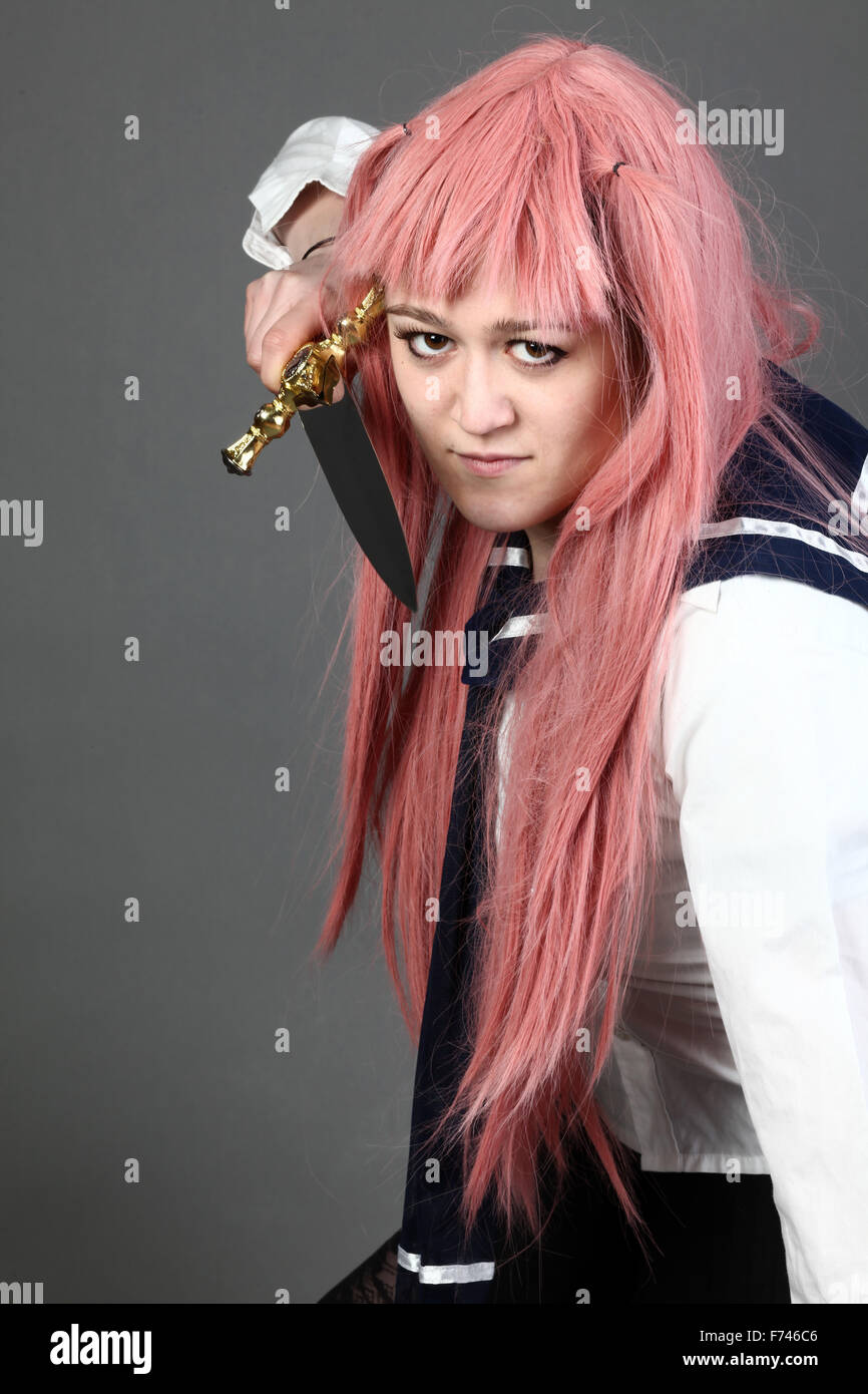 Dramatic Pose Woman Sword High Resolution Stock Photography and Images ...