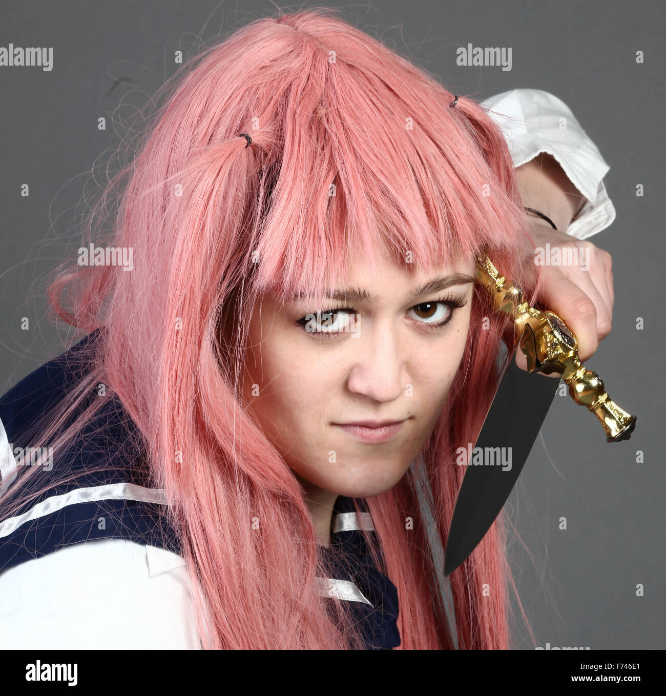 Dramatic Pose Woman Sword Stock Photos & Dramatic Pose Woman Sword ...