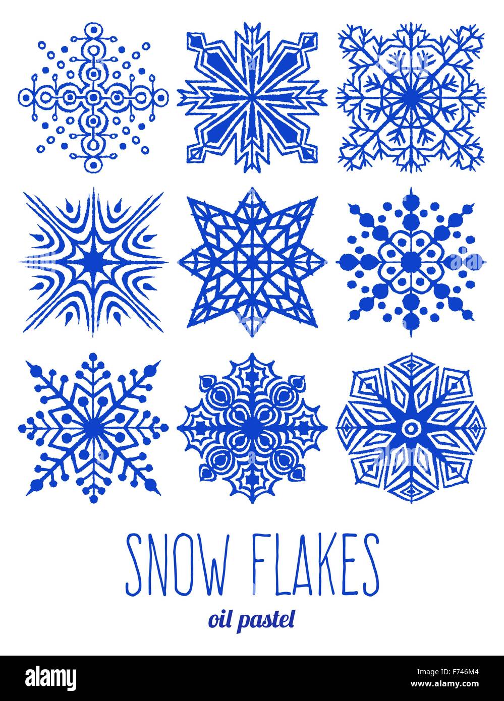 Hand drawn snow flakes set Stock Vector Image & Art - Alamy