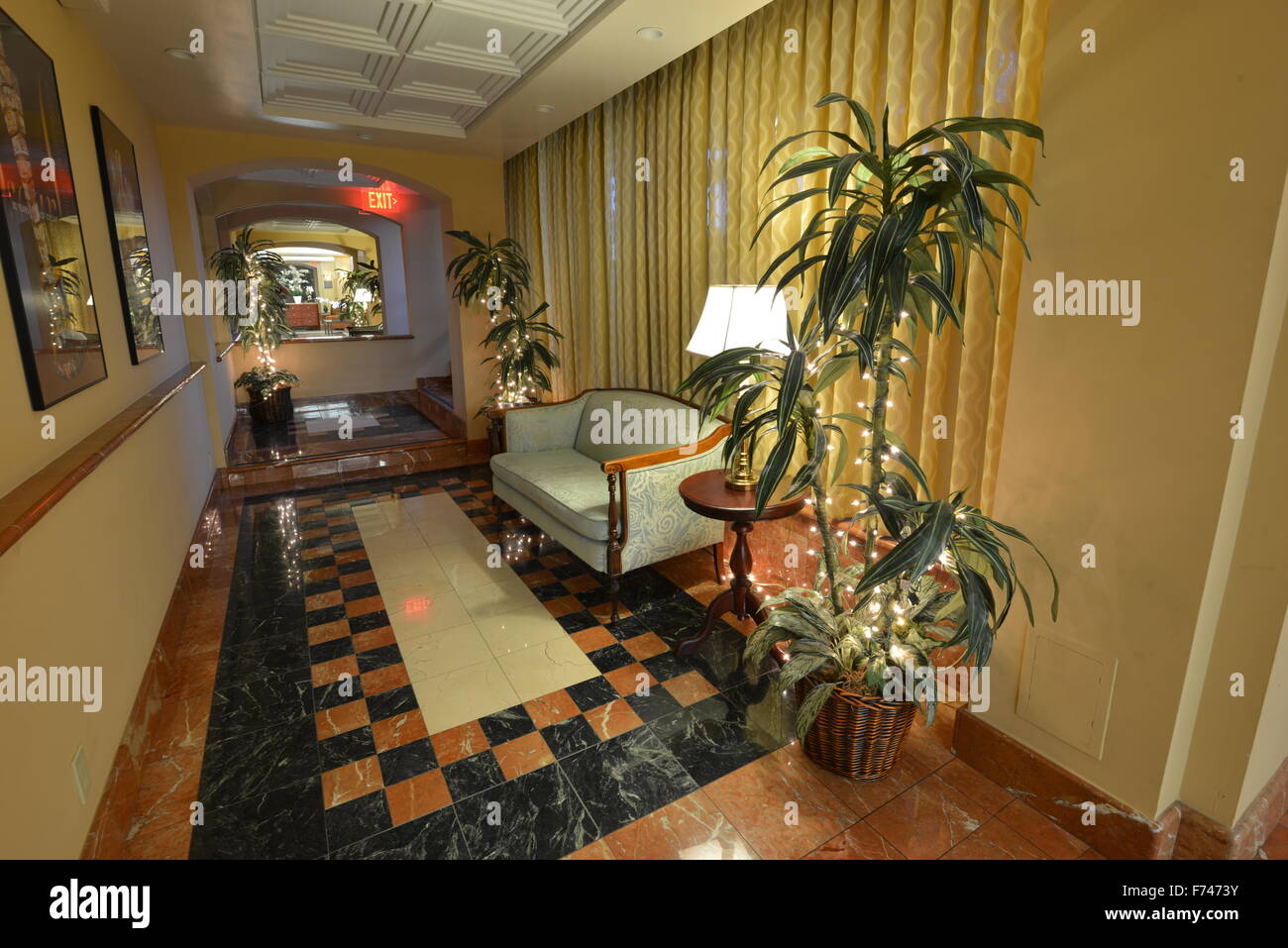 An relaxing rest area at a hotel in America Stock Photo - Alamy