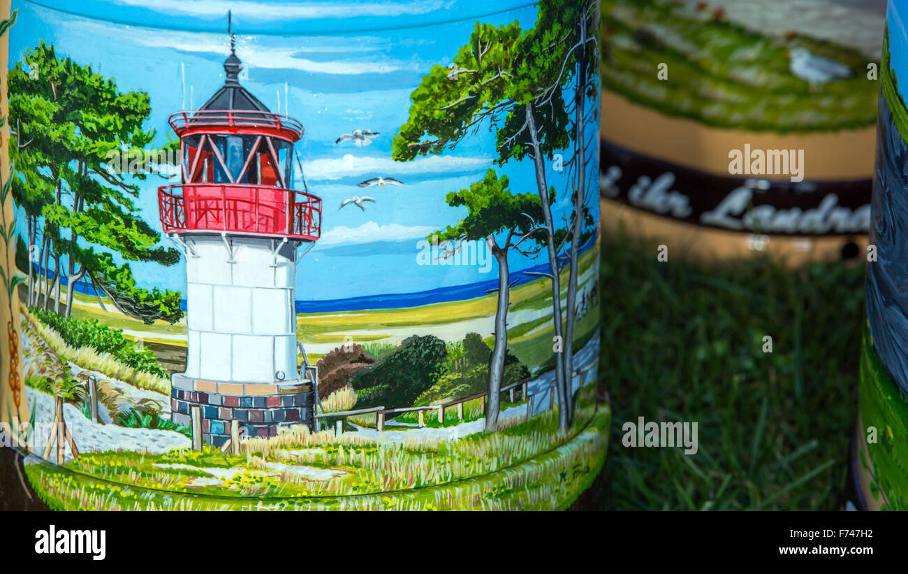 A lighthouse can be seen painted on a milk can in Bernitt, Germany, 12 ...