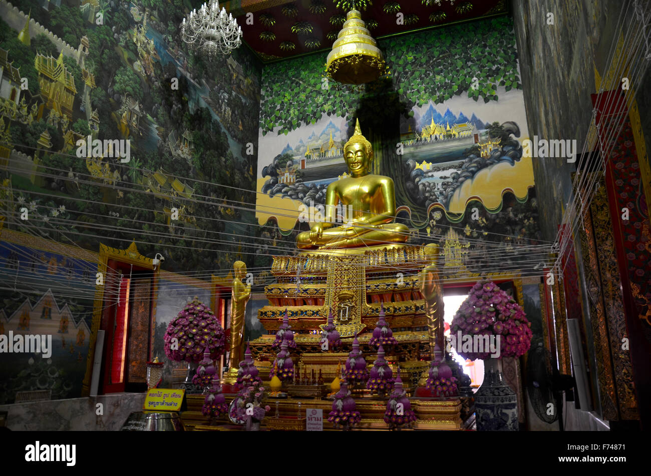 Luang Pho Wat Rai Khing is a statue of Buddha for people praying at ...