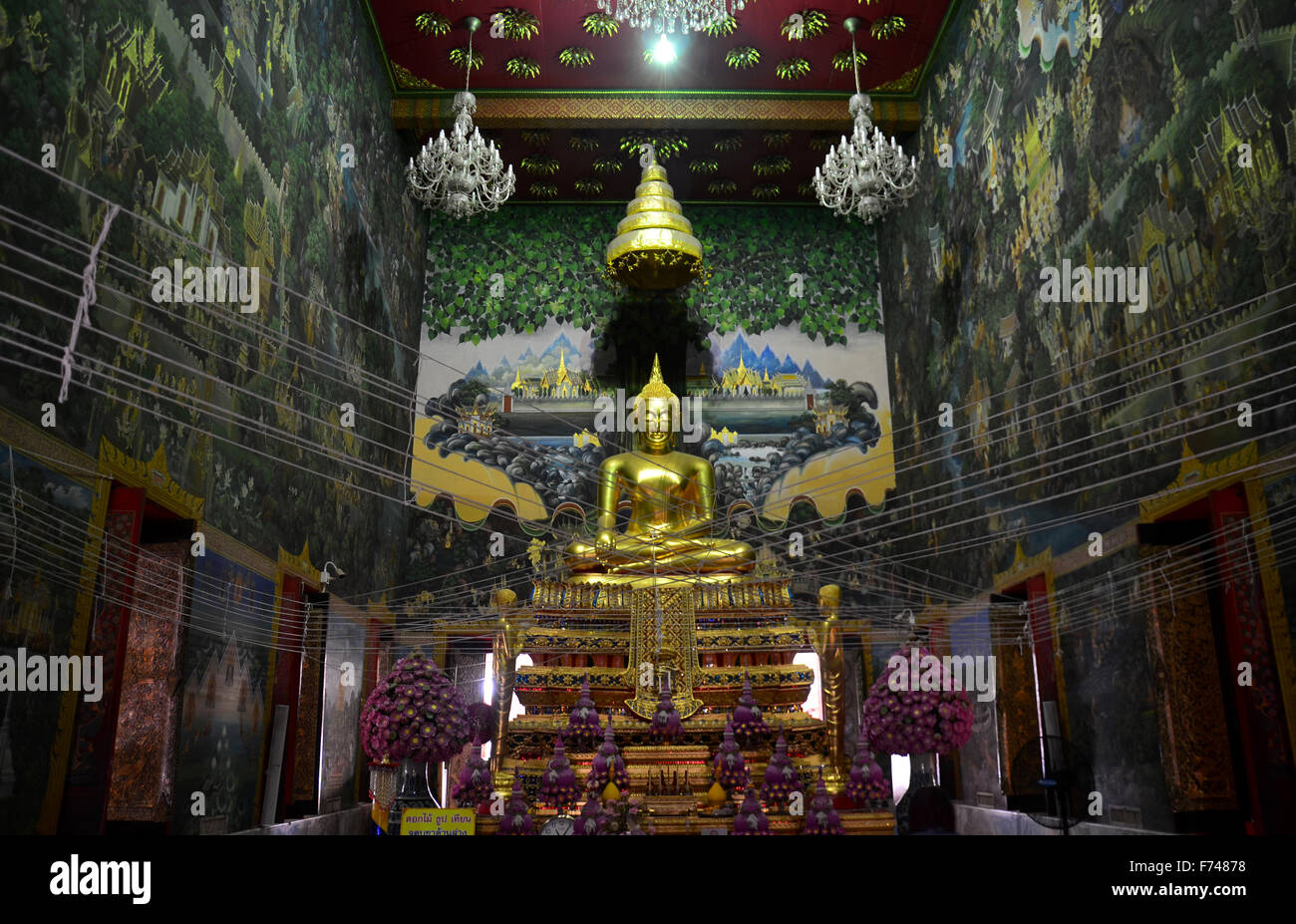 Luang Pho Wat Rai Khing is a statue of Buddha for people praying at ...