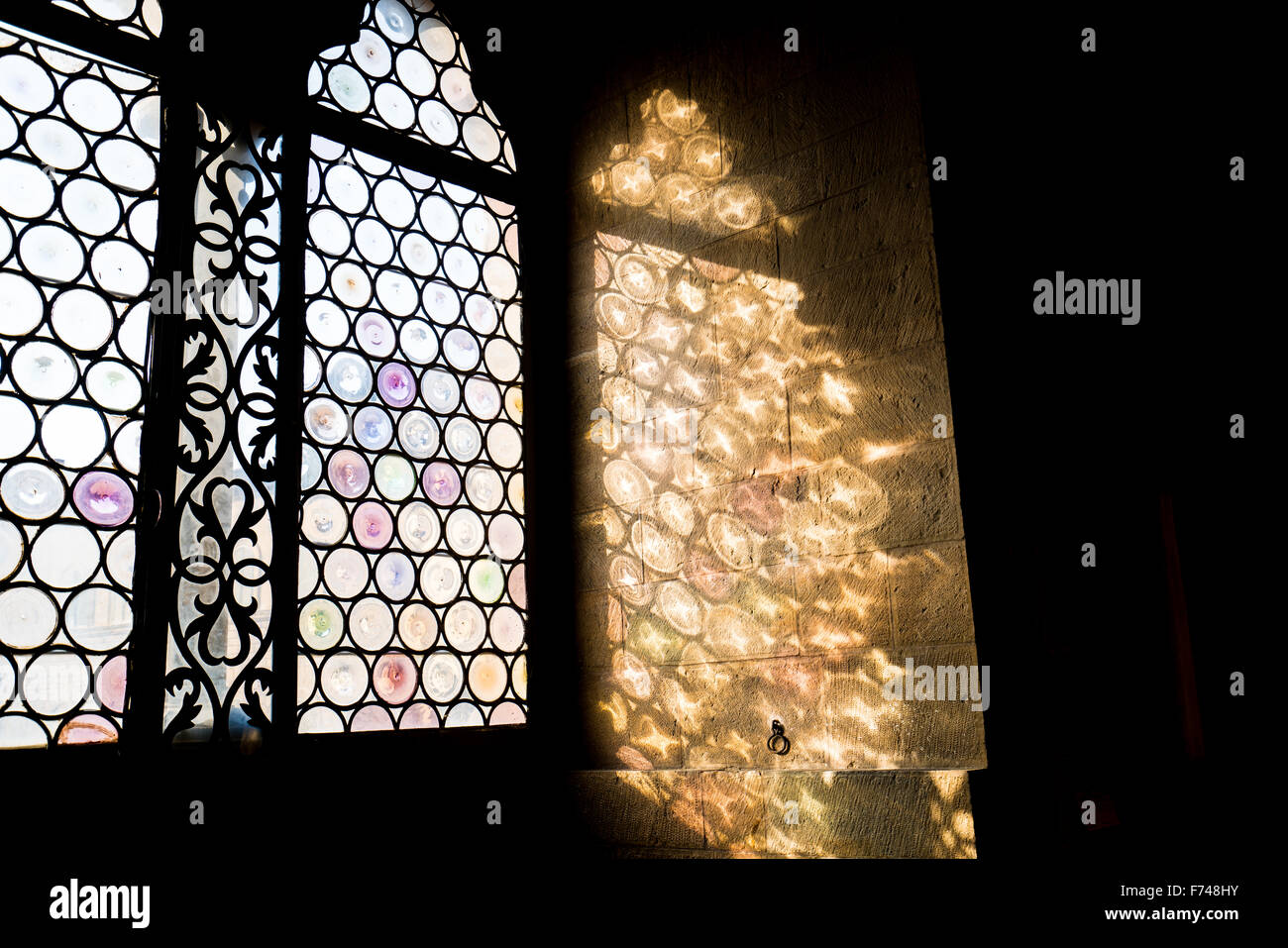 A stained glass window in Florence Italy Stock Photo - Alamy