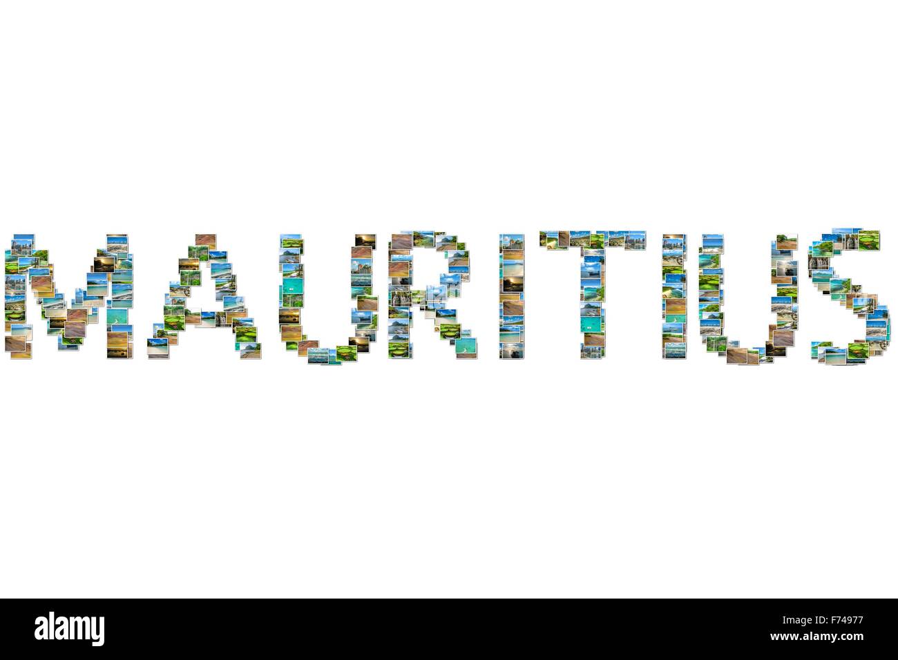 Mauritius pictures collage Stock Photo - Alamy