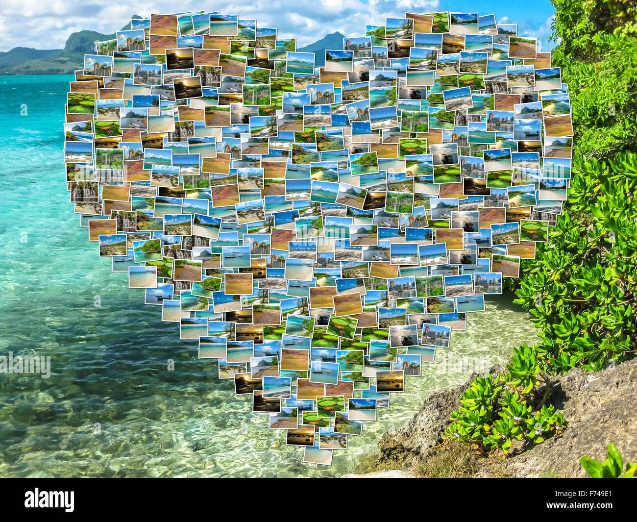 Mauritius pictures collage Stock Photo - Alamy