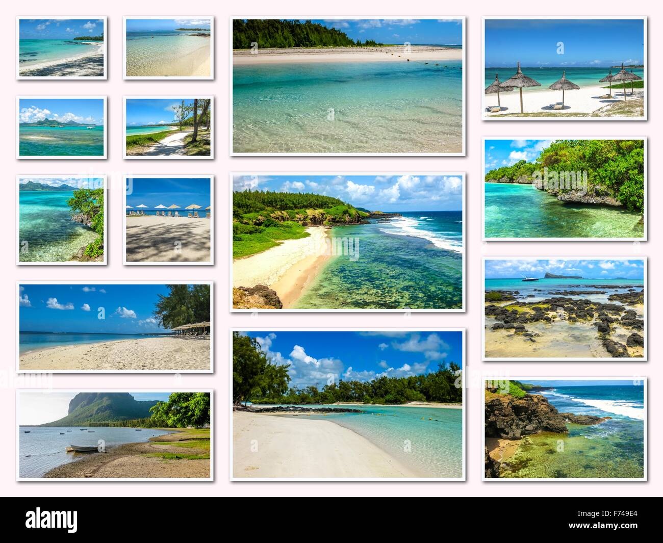 Mauritius pictures collage Stock Photo - Alamy