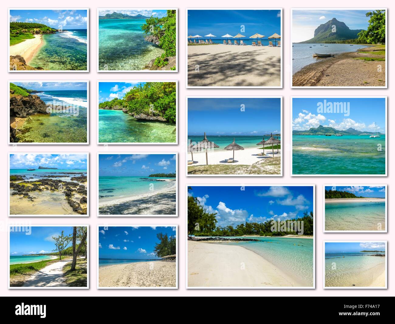 Mauritius pictures collage Stock Photo - Alamy