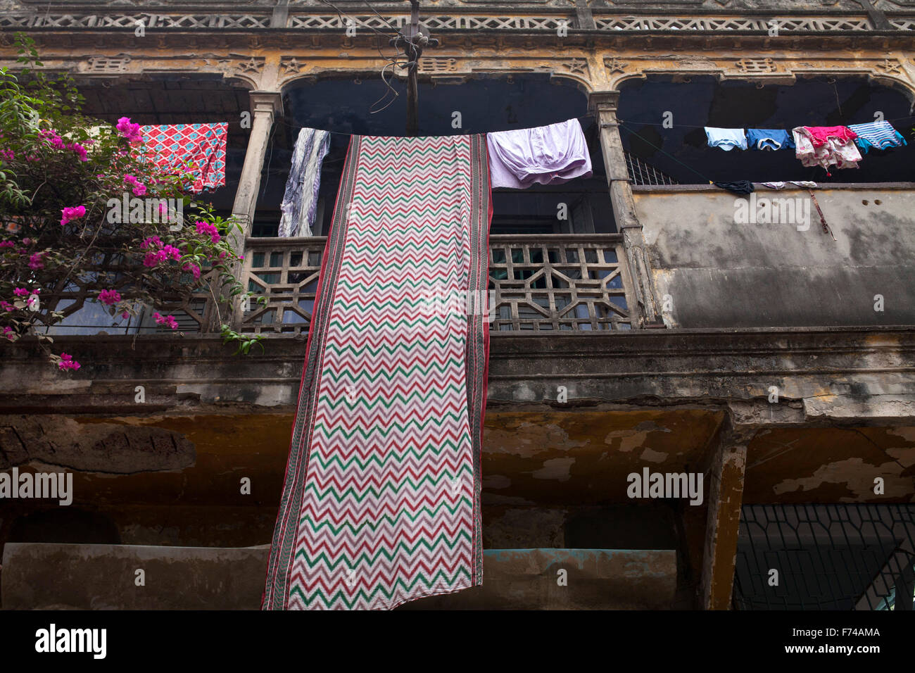 DHAKA, BANGLADESH 17th November: Scenery of a corridor of and old ...