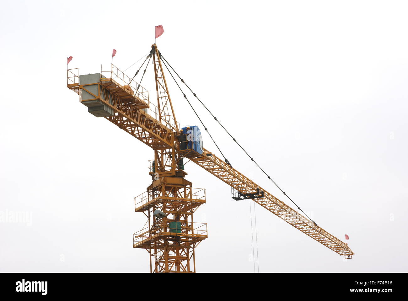 Crane on white background Stock Photo - Alamy