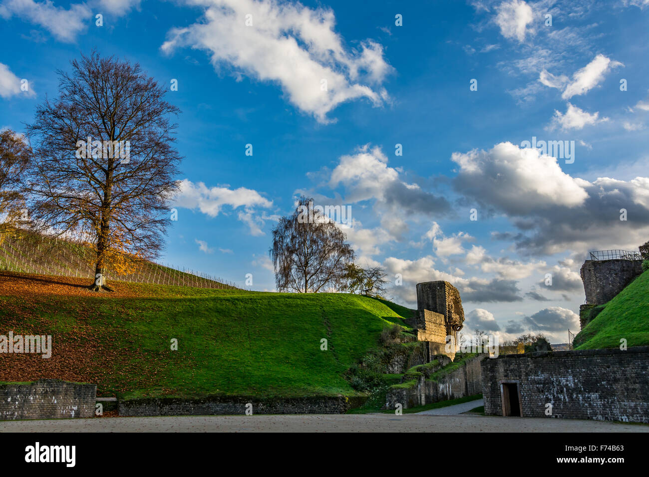 Roman Amphitheater in Trier in autumn, Germany Stock Photo - Alamy