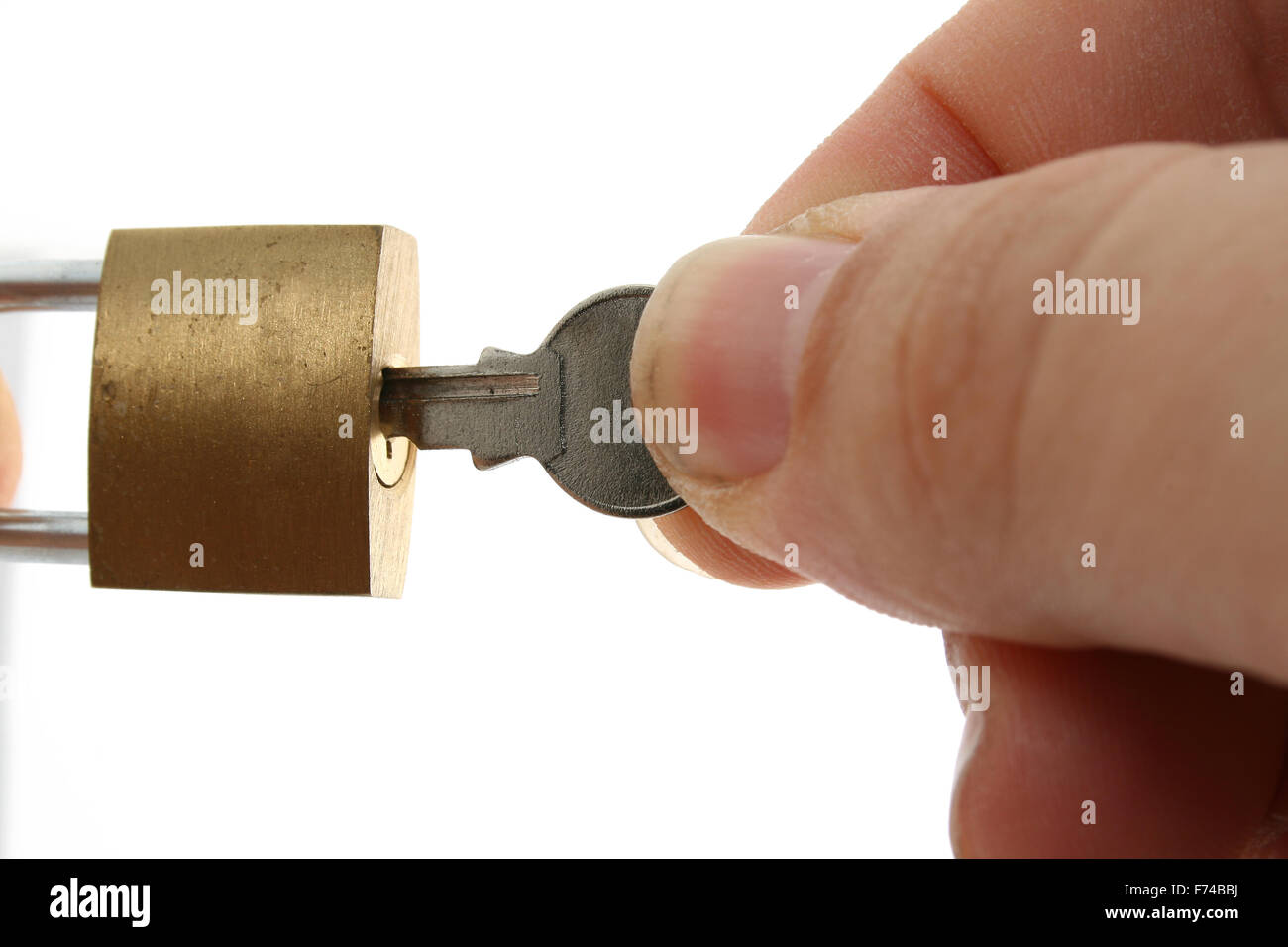 opening a padlock Stock Photo - Alamy