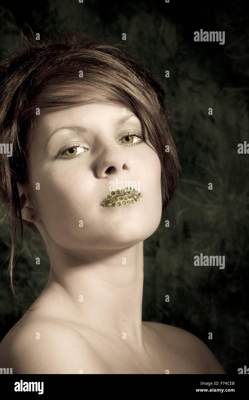 Face eye eyes lip lips cosmetic female beauty hi-res stock photography ...