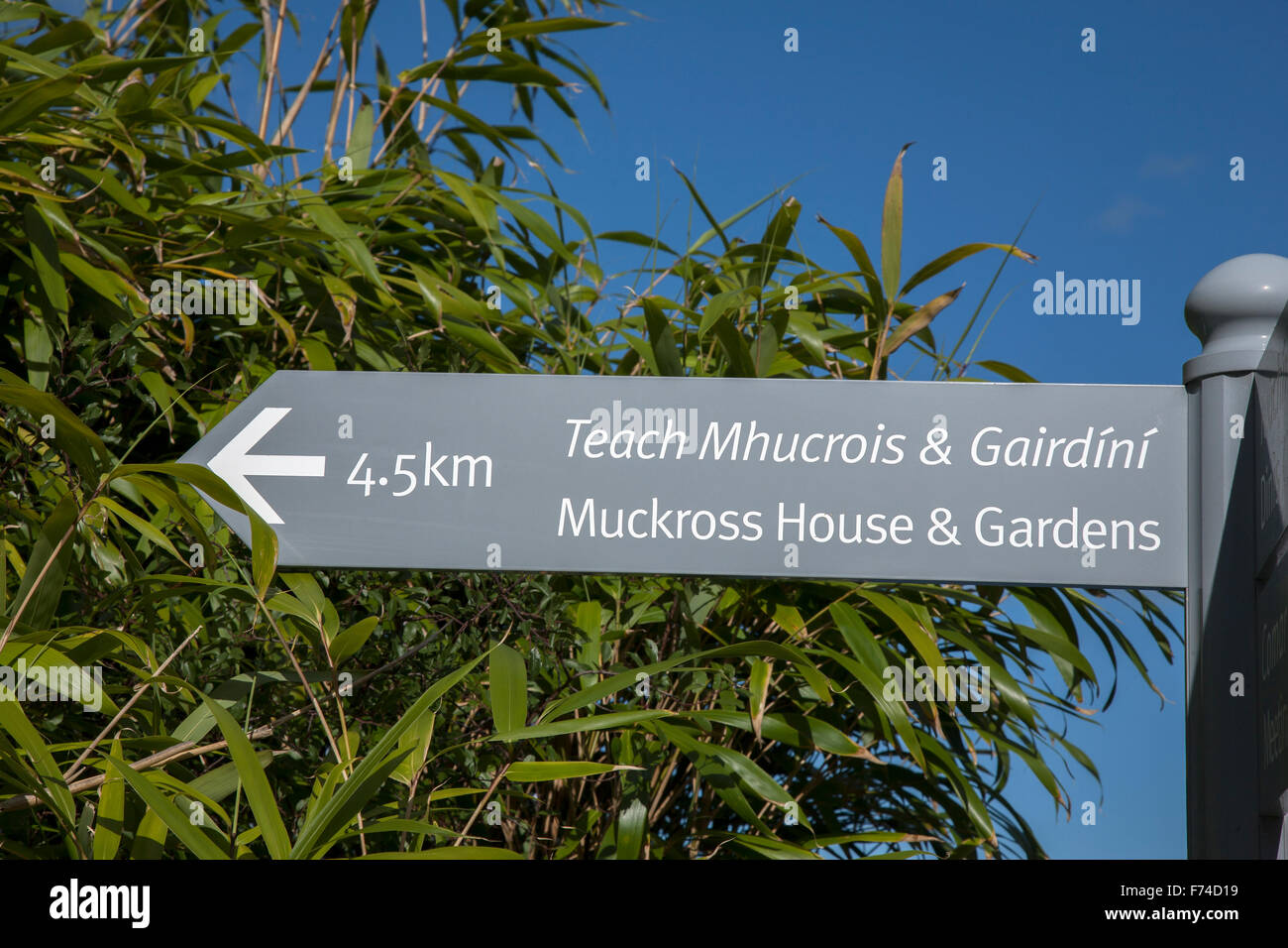 Muckross House and Gardens Signpost; Killarney National Park; Ireland ...