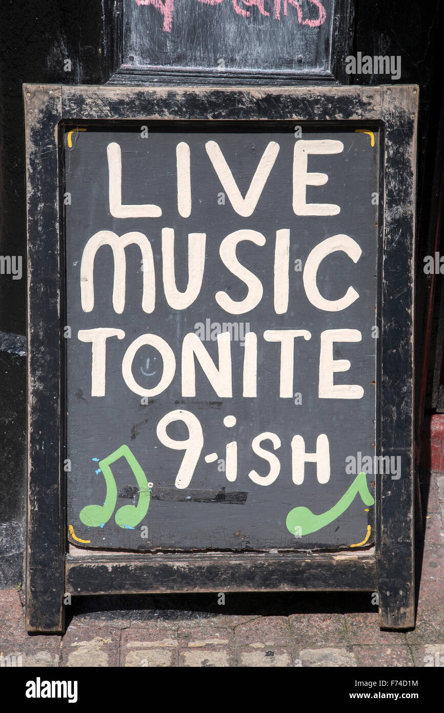 Traditional Irish Music Pub Sign, Killarney; County Kerry; Ireland ...