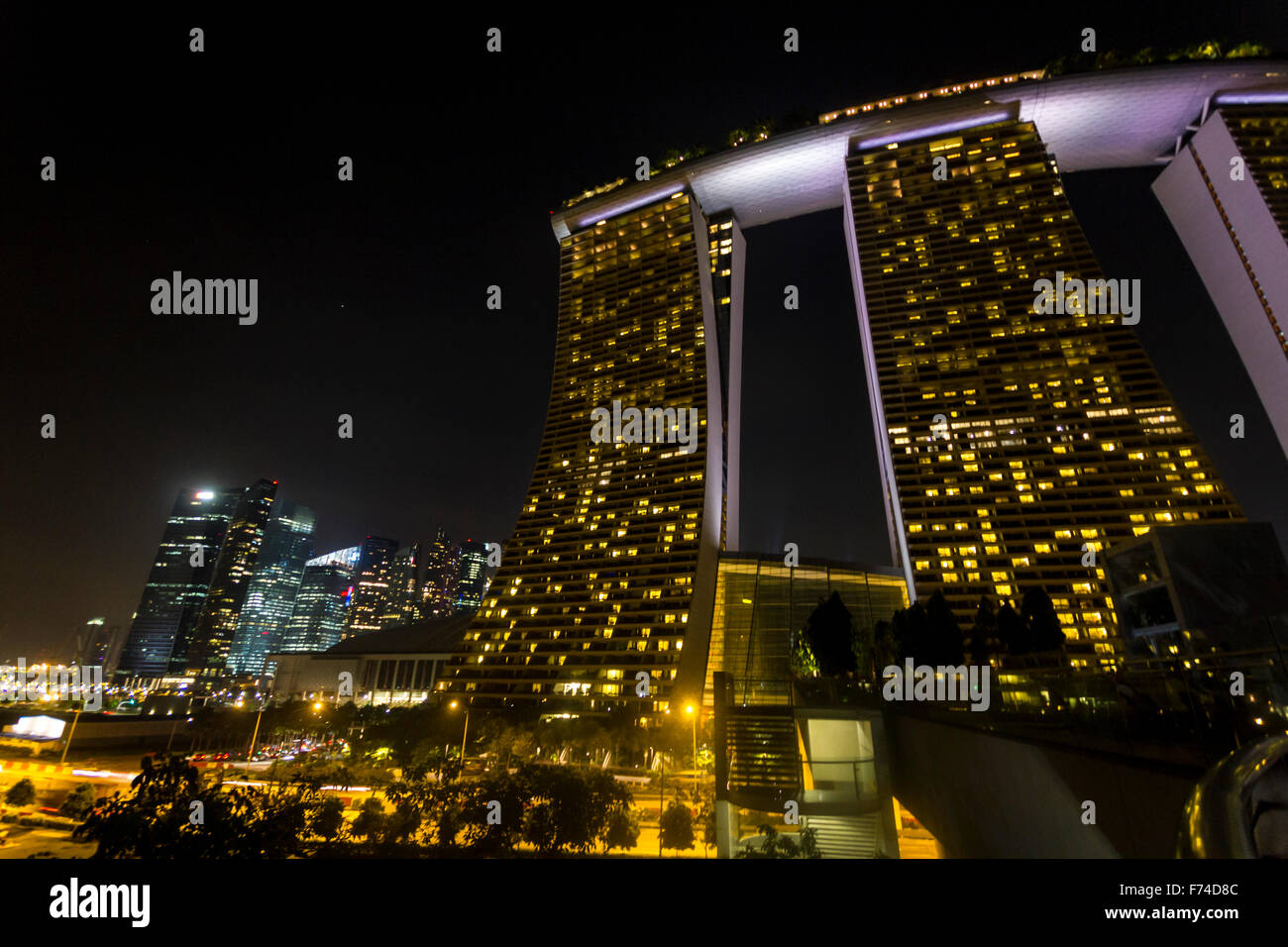 Marina Bay Sands at night Stock Photo - Alamy