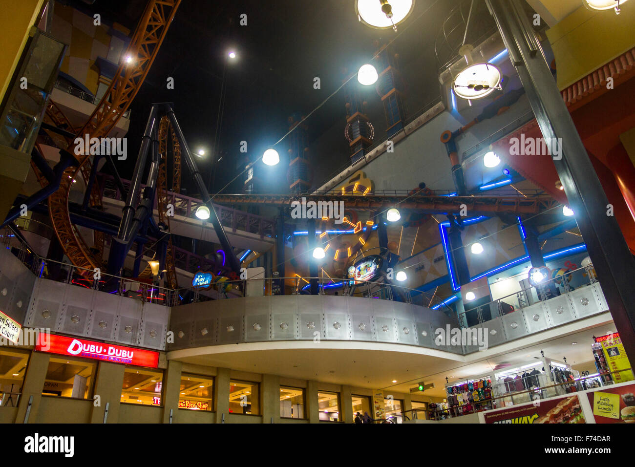 Rollercoaster in Shopping Mall Stock Photo - Alamy