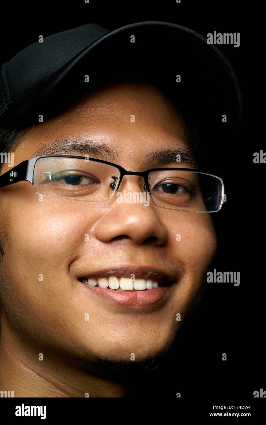 Smiling asian man portrait Stock Photo - Alamy