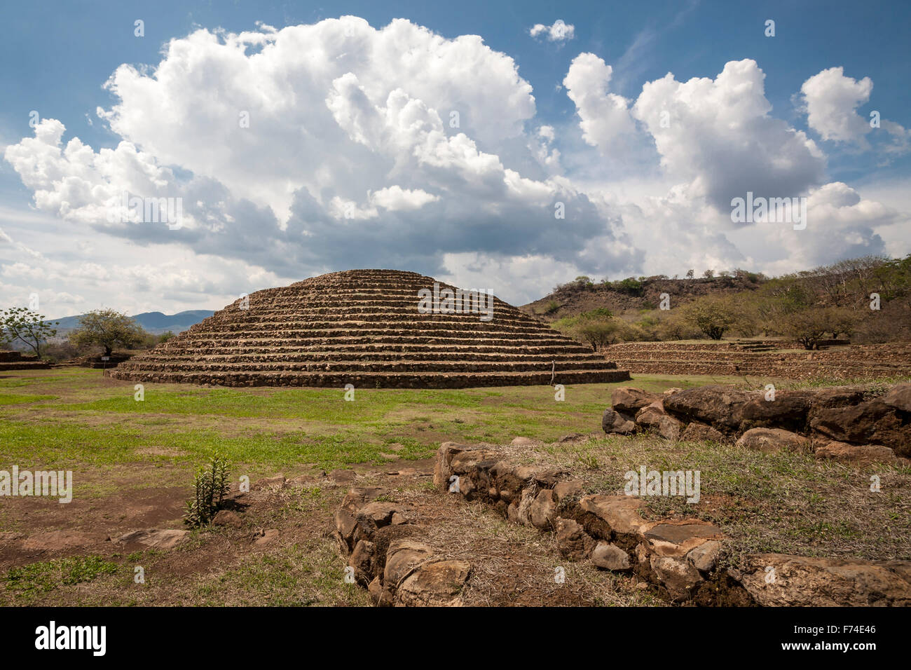 The Guachimontones pre-Columbian site with its unique circular pyramid ...
