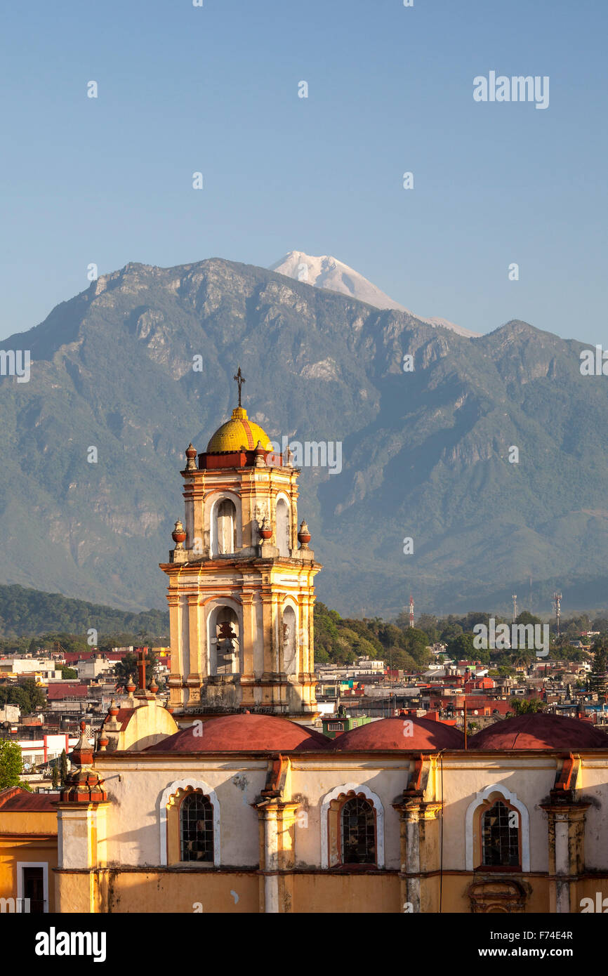 Town of Orizaba, Veracruz with the tallest peak in Mexico, also named ...