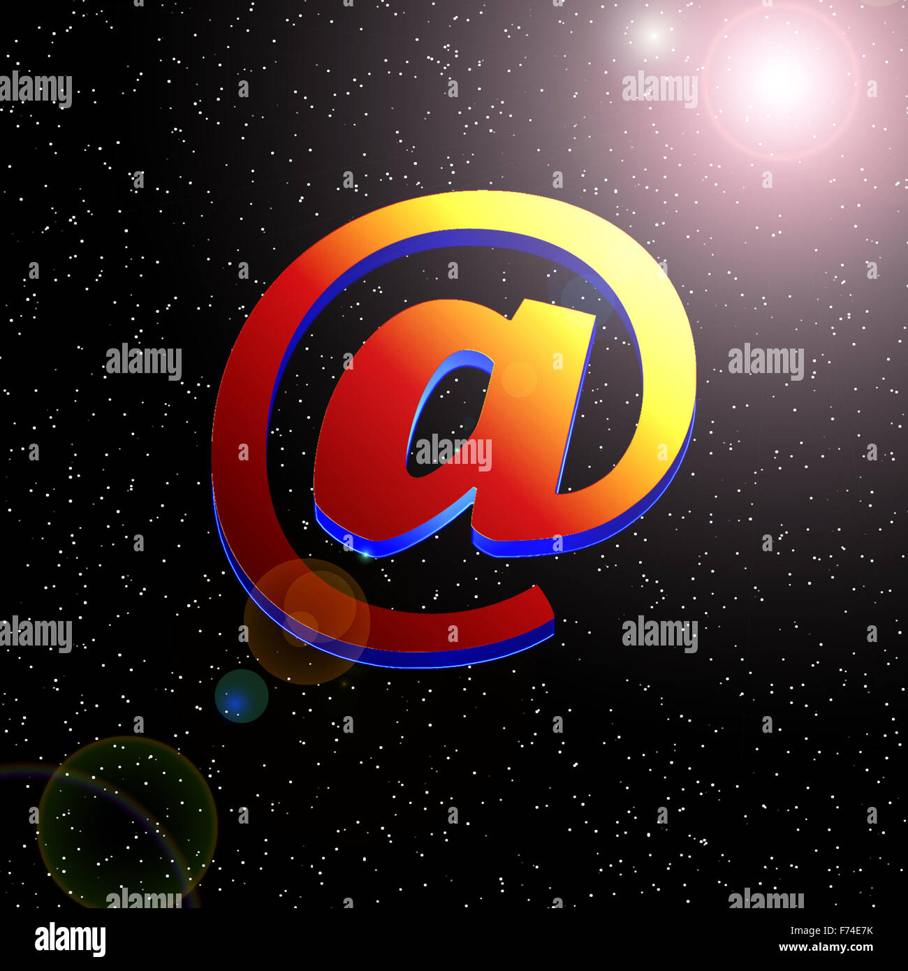e-mail in space Stock Photo - Alamy