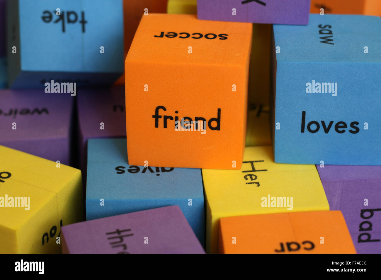 blocks with words Stock Photo - Alamy